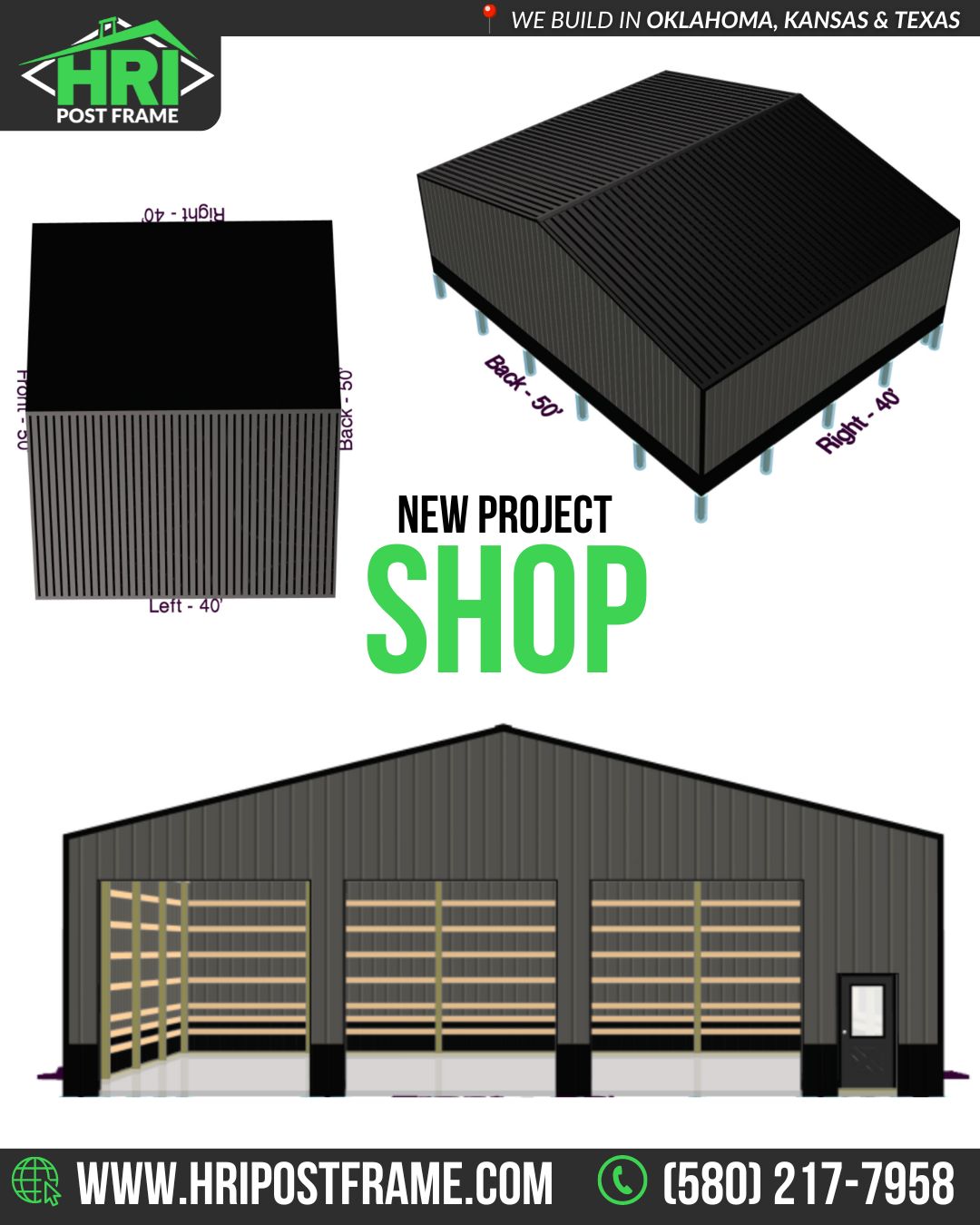 Discover the Versatility of HRI's Post Frame Shop: Spacious Design ...