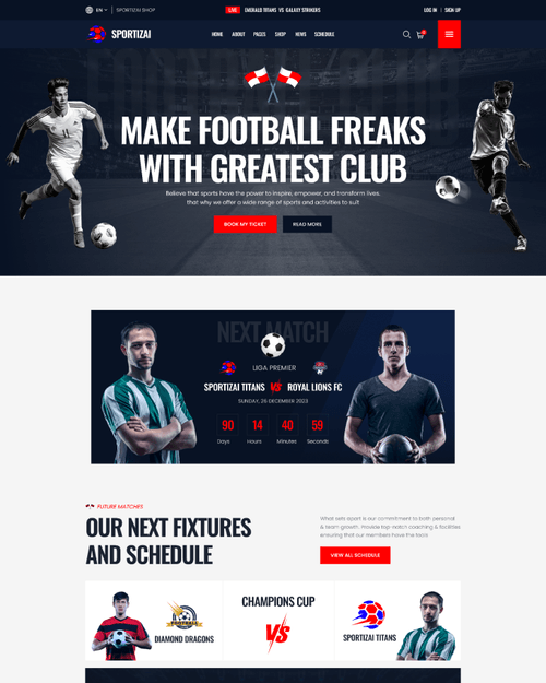 Sportizai | Webflow Ecommerce Website Template