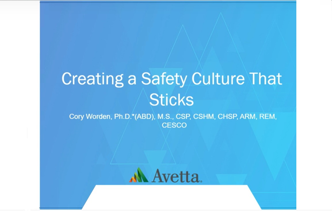 Safety Culture That Sticks | Avetta