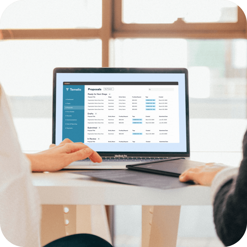 Temelio | Grants Management Software