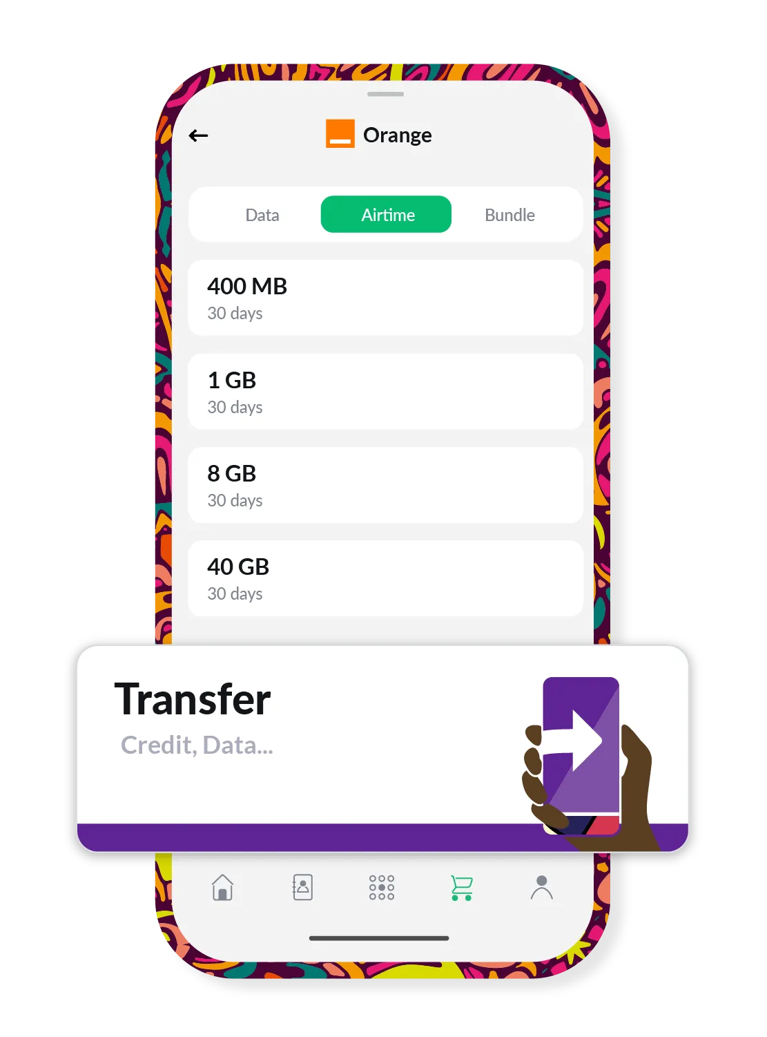 Credit & internet reloads and international rate plans - Libon