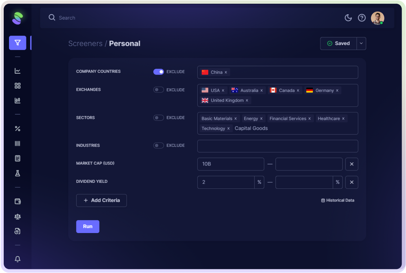 Stock Screener | Scrab