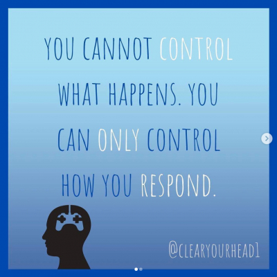 You can not control what happens