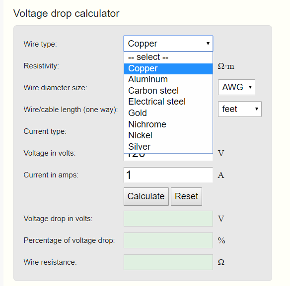 Voltage Drop and Wire Gauge
