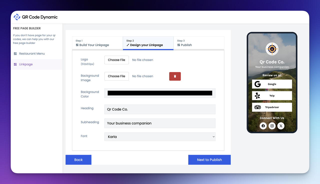 Free Linkpage Builder - Create a Linkpage Without Coding