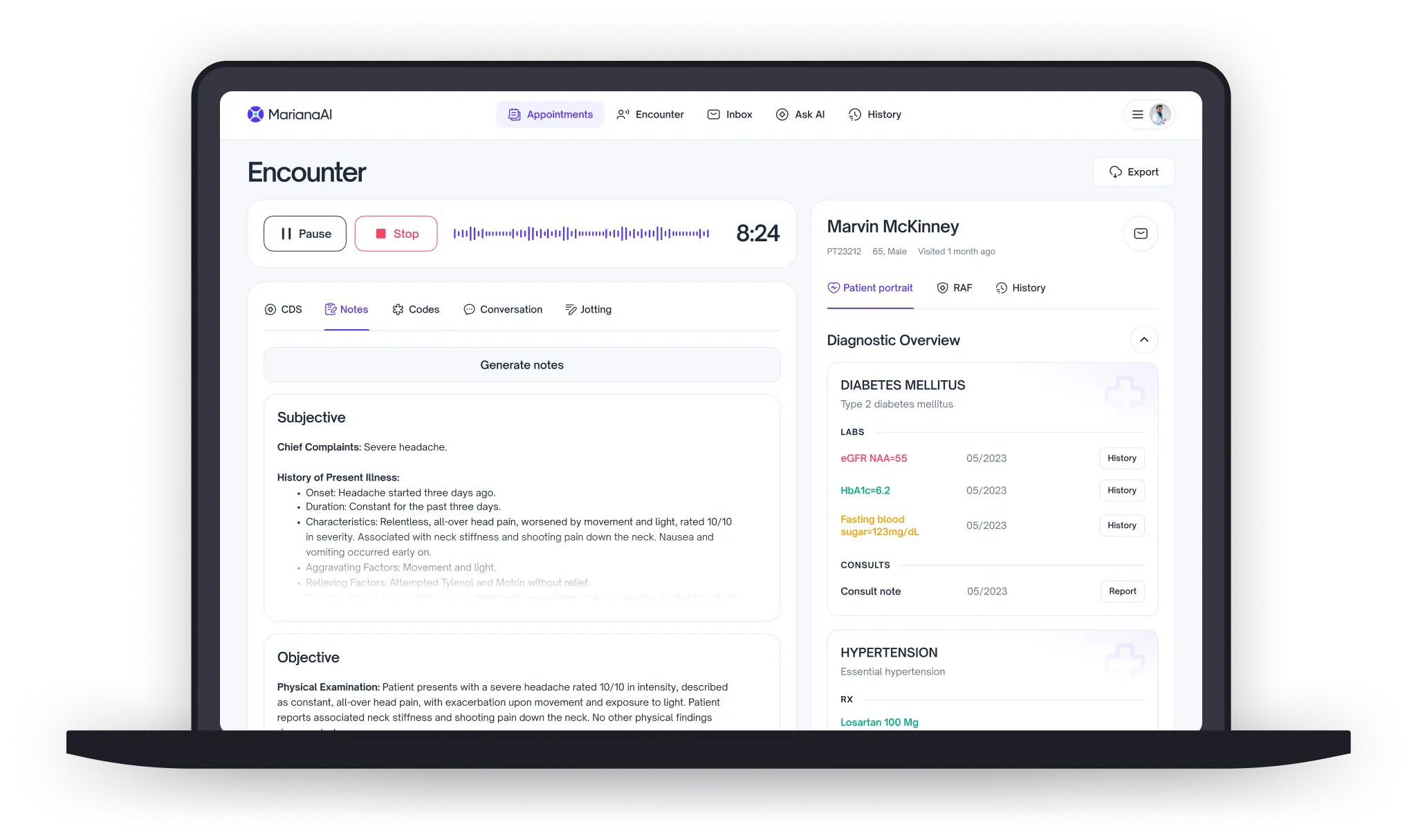 AI Medical Scribe by MarianaAI