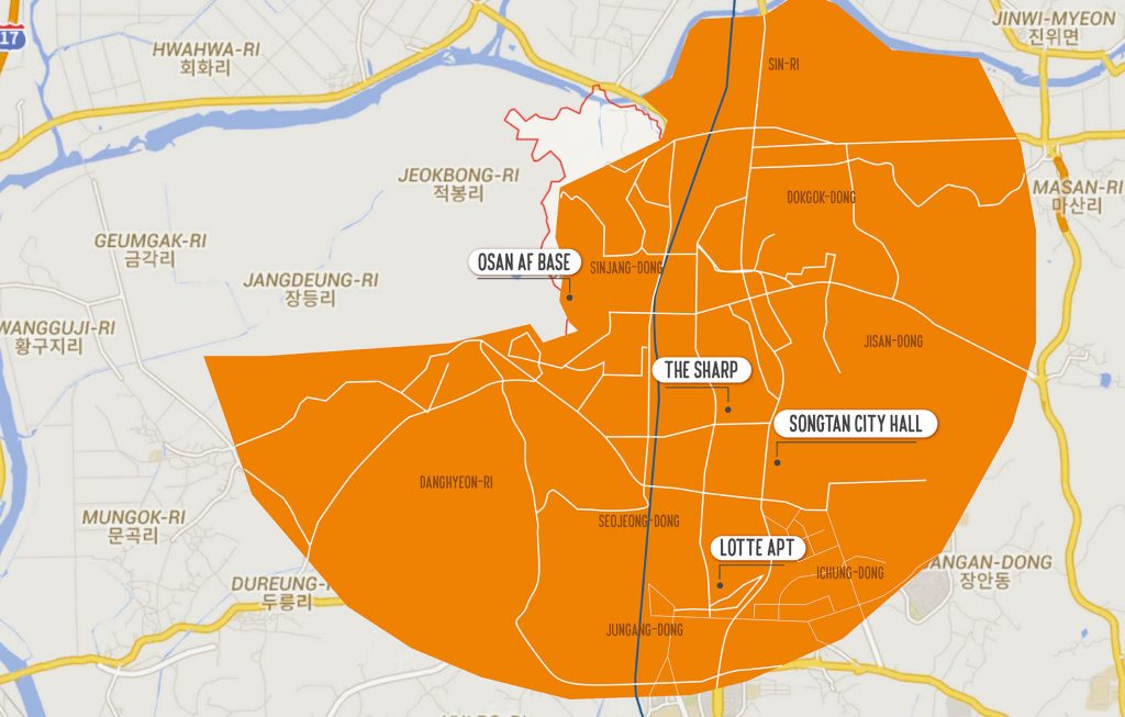 Updated Delivery Areas