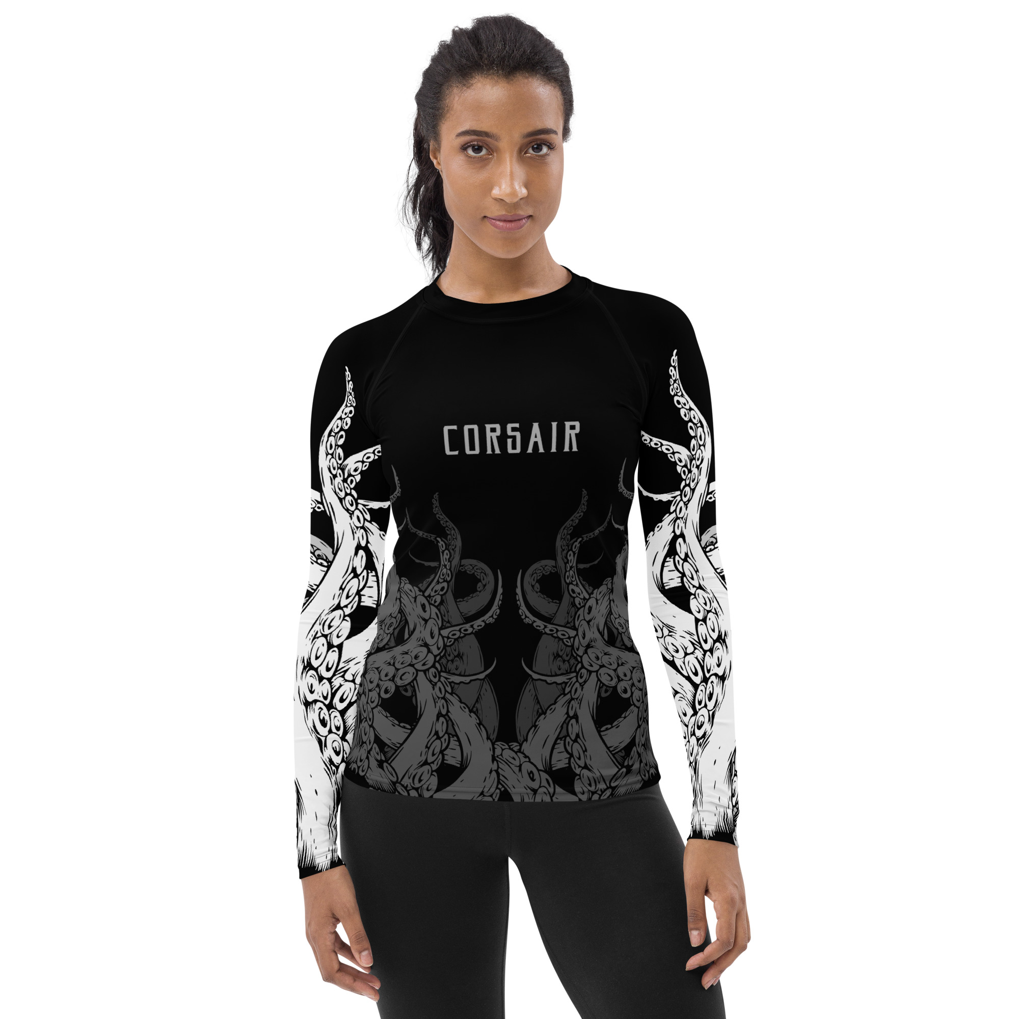 Women's Ranked Kraken Rash Guard - White Belt — Corsair BJJ — Martial ...