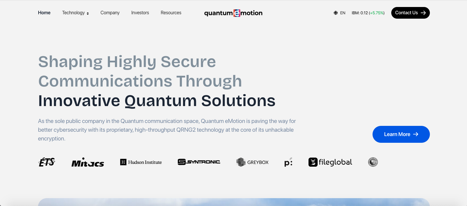 Quantum eMotion - Affordable & High-Quality, Quantum-Safe Cybersecurity.