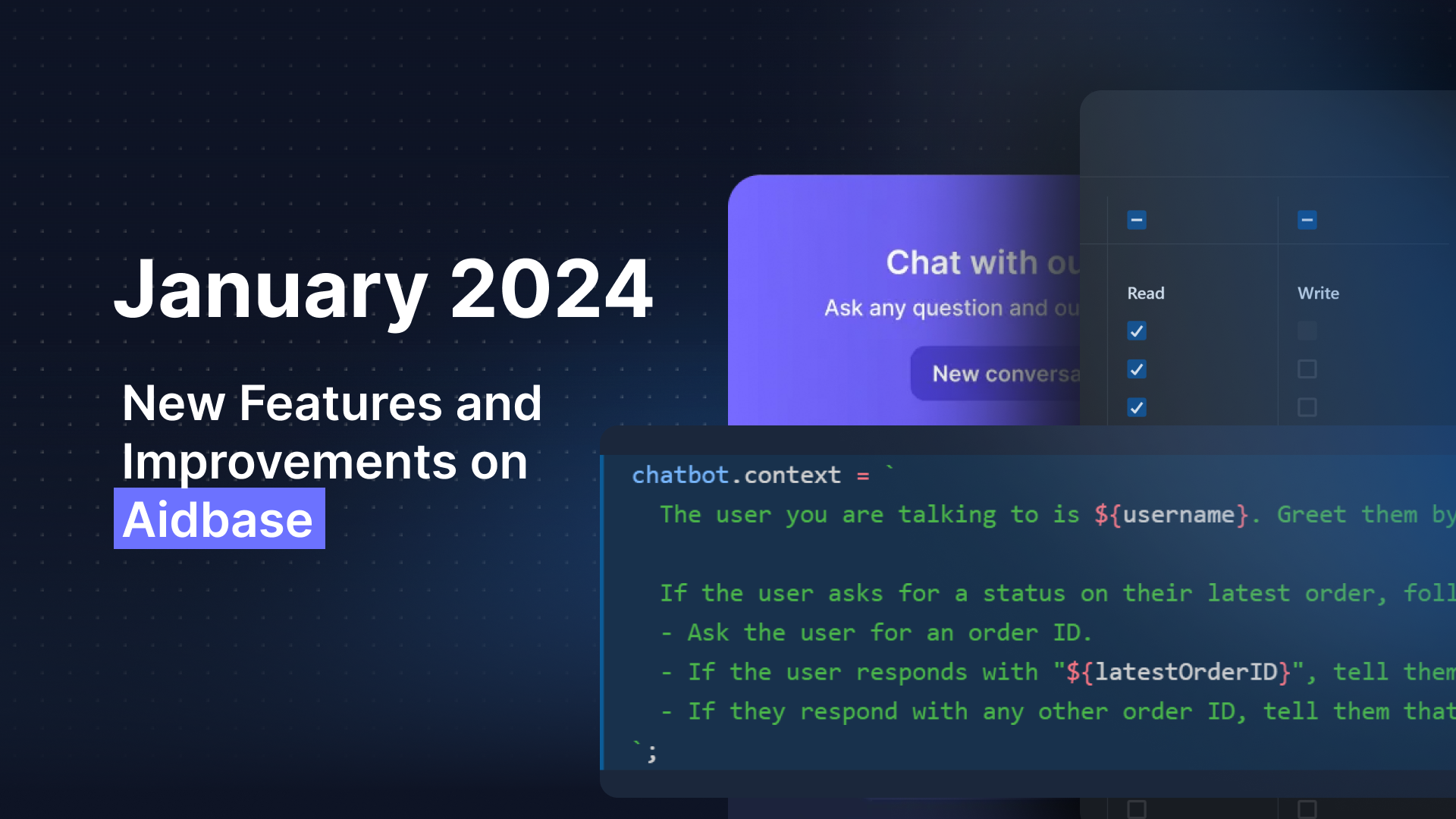 January 2024, Product Update - New Features & Improvements - Aidbase Blog January 2024, Product Update - New Features & Improvements - Aidbase Blog