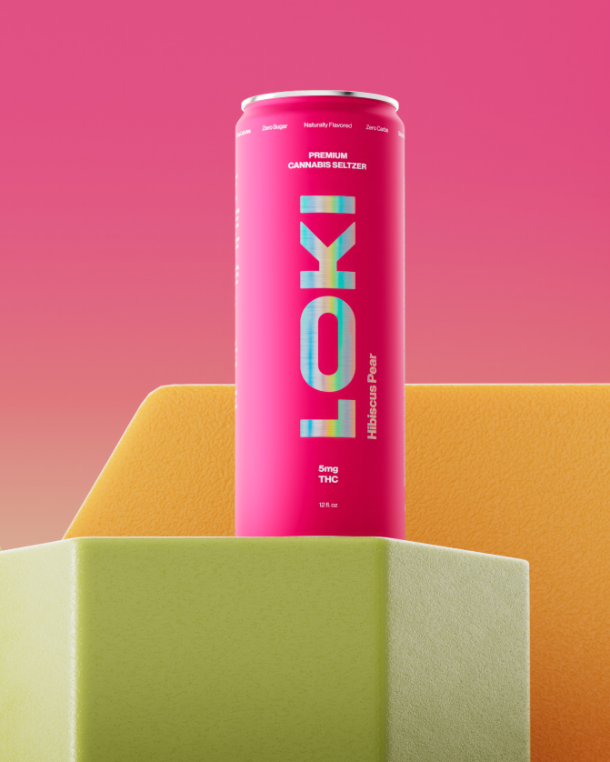 LOKI Hibiscus Pear THC Seltzer The better buzz, infused with cannabis ...