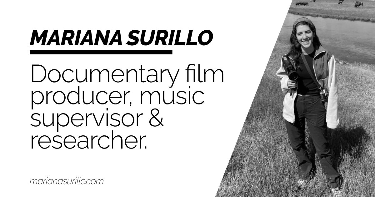 Mariana Surillo - Film Producer Portfolio