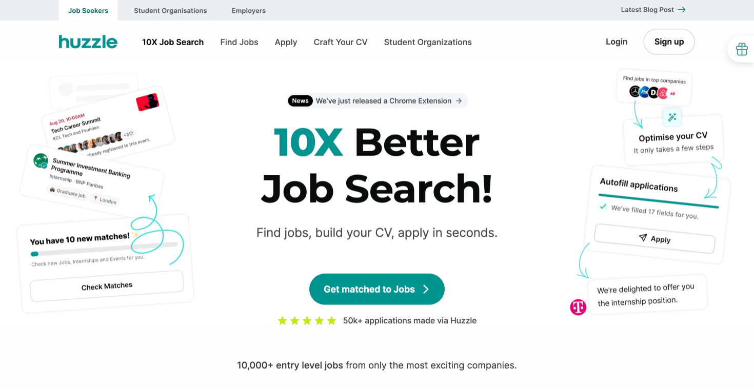 #1 for UK Graduate Jobs, Schemes & Internships | Huzzle