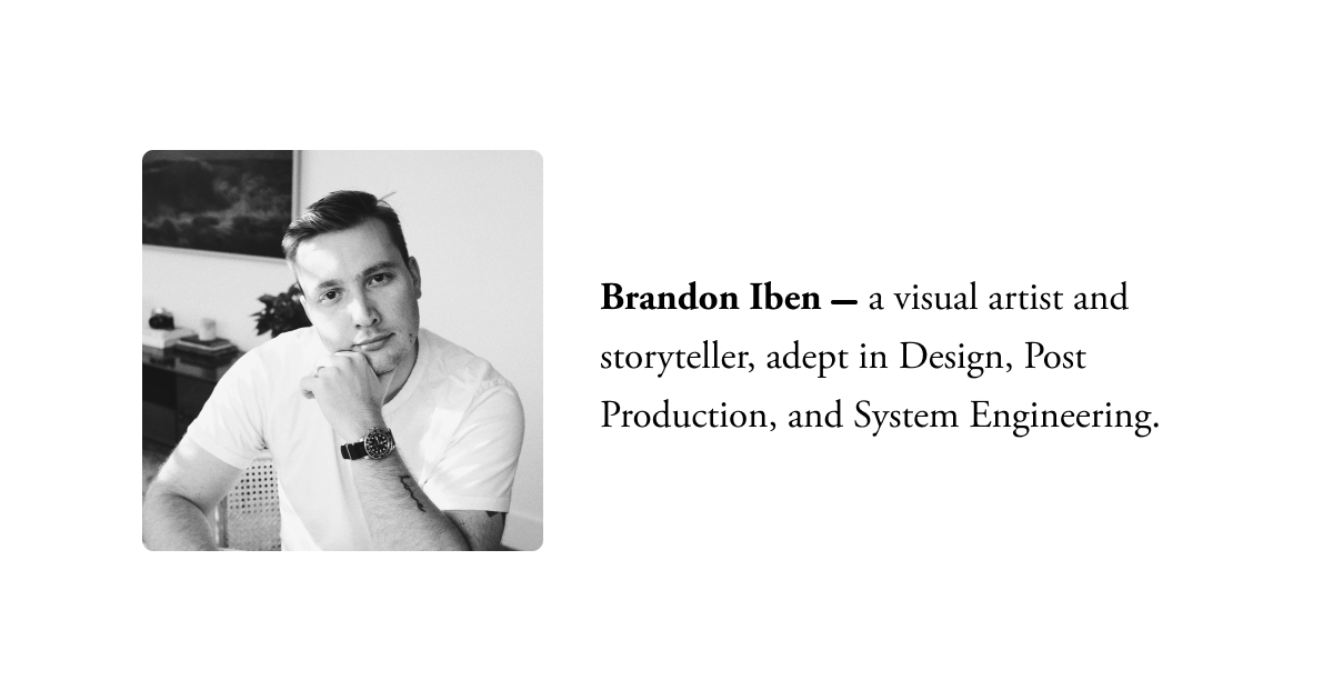 Brandon Iben • Online Portfolio
