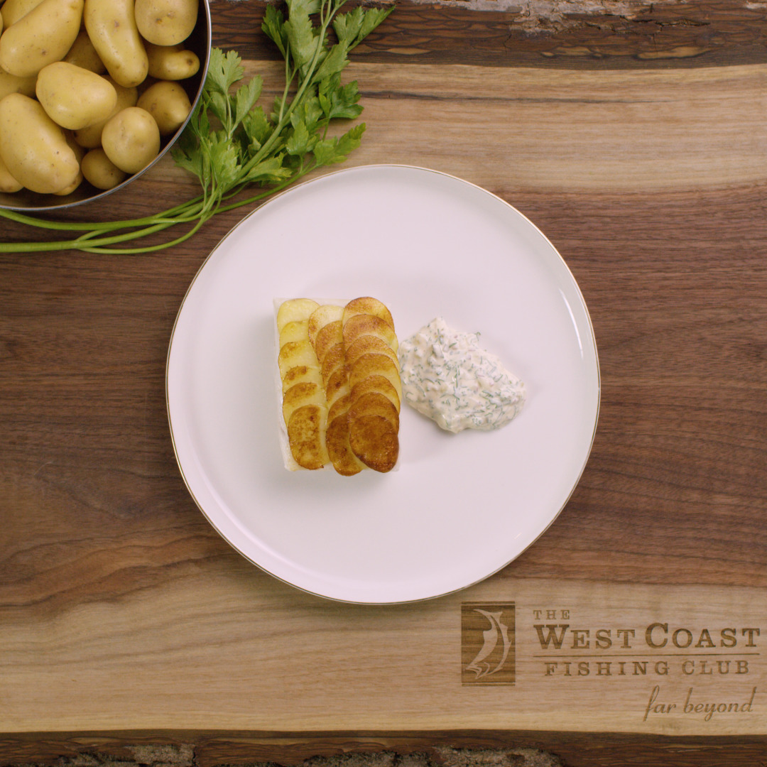Potato Crusted Halibut with Tartar Sauce | West Coast Fishing Club