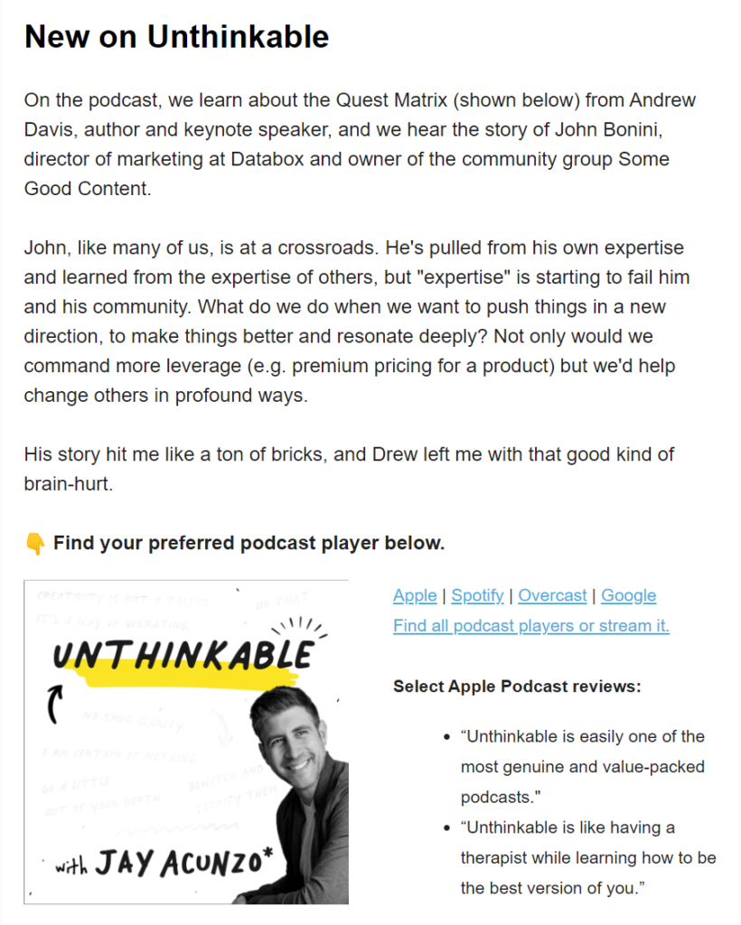 Podcast Marketing: How to Make a Newsletter (That Doesn't Suck) | Sweet ...