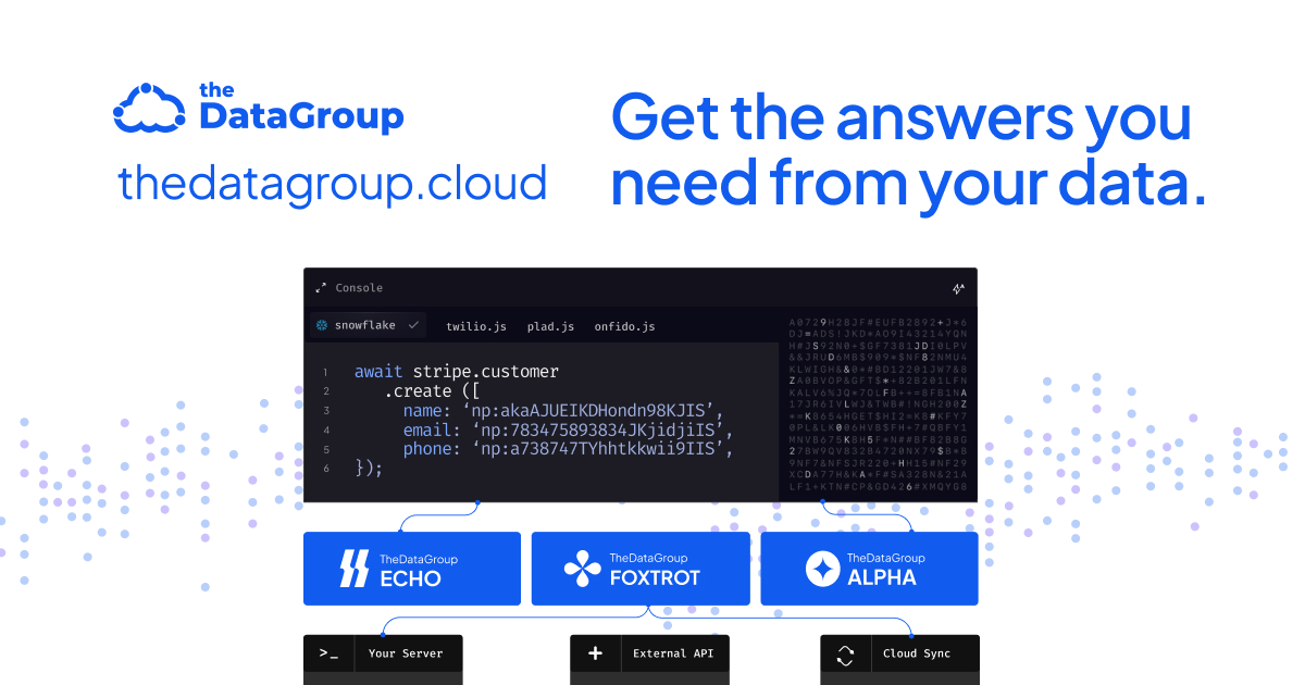 The Data Group | API Connections & Large Data-based insights