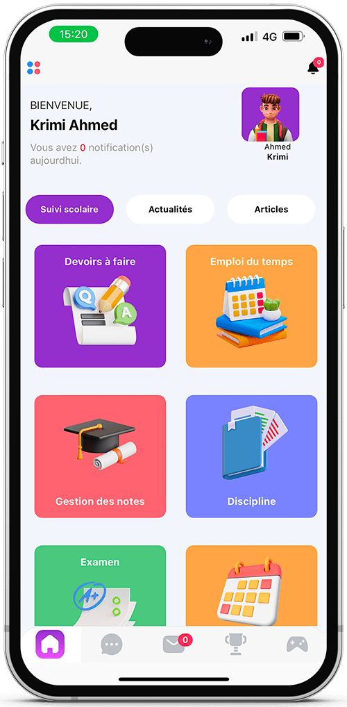 Educateme Éleve : Application Mobile pour les élèves