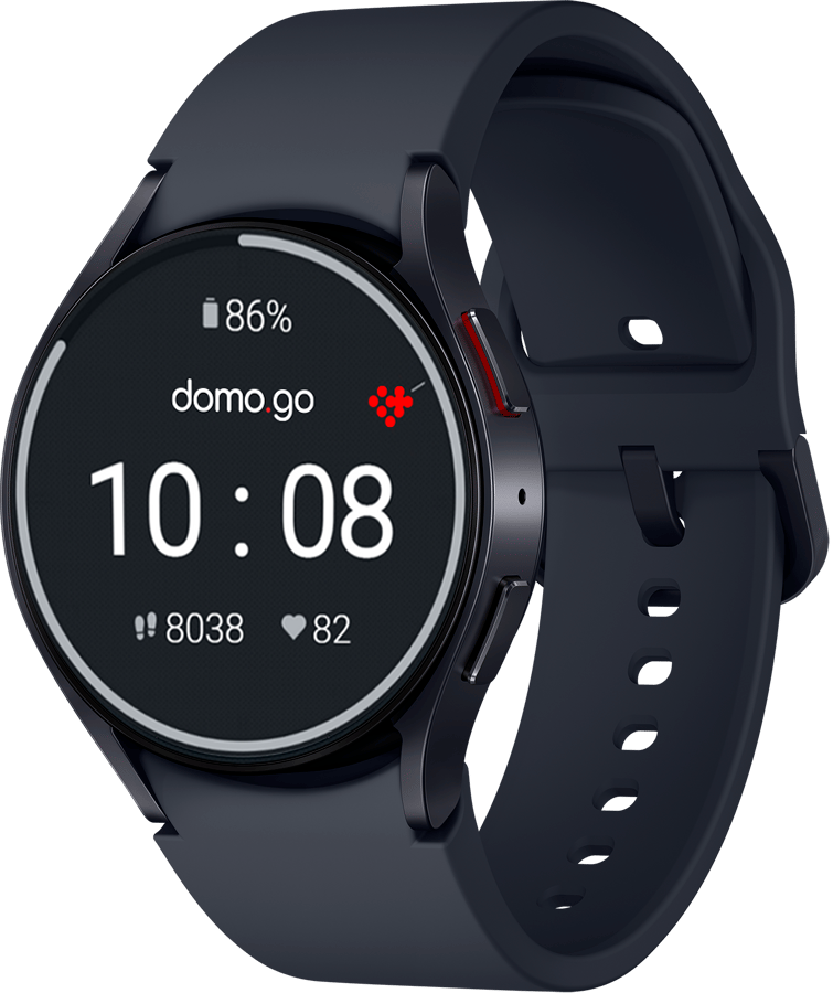 The new domo.go safety smartwatch - Emergency alert ‍at your fingertips