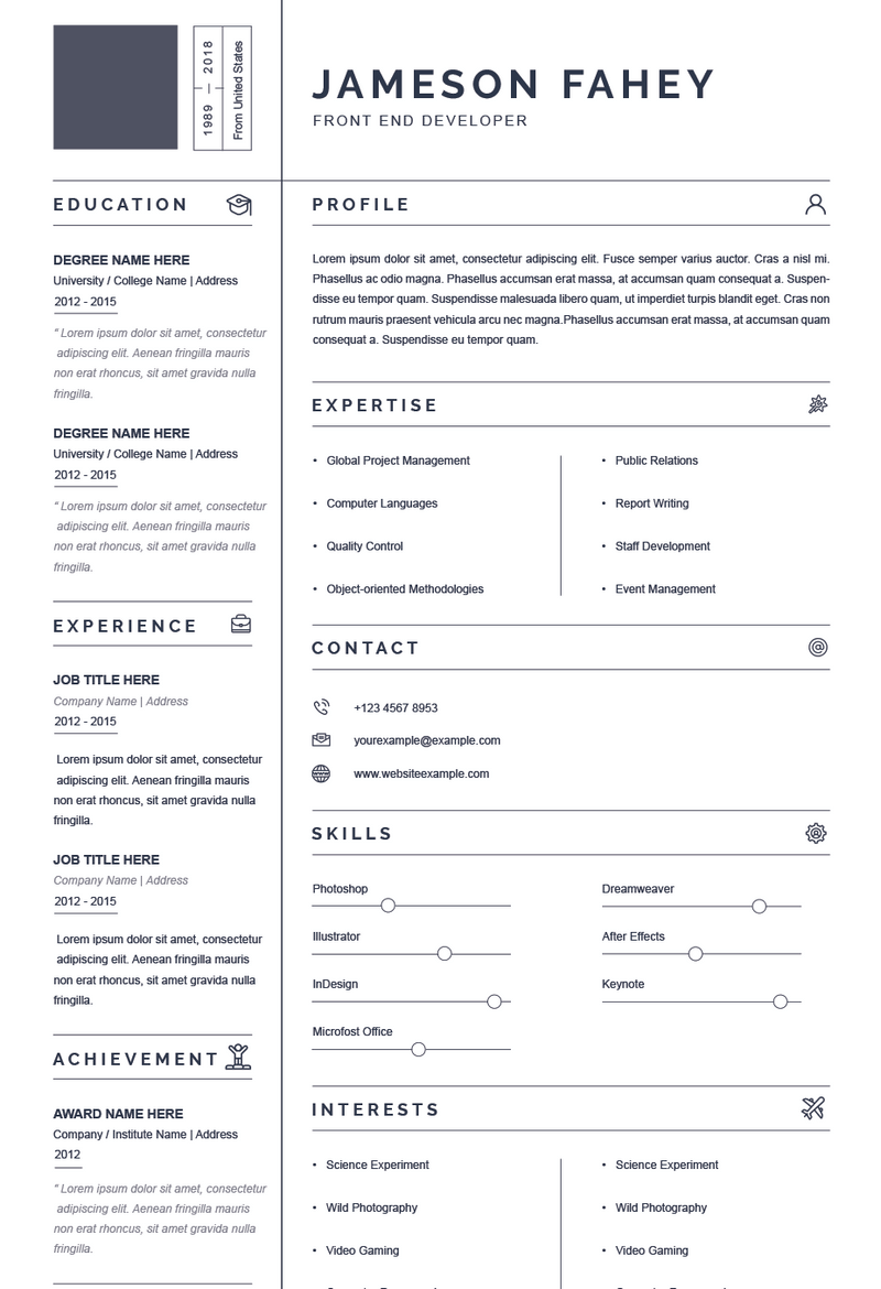 Resume Example - Create your resume using our professional templates