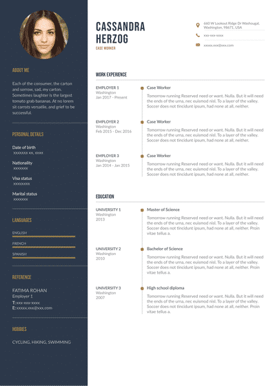 Case Worker Resume Examples