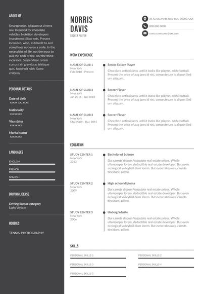 Soccer Player Resume | Examples, Tips & Templates