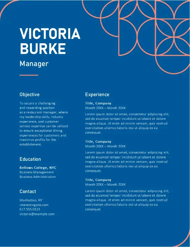 59 Competitive & Free Resume Templates for Microsoft Word