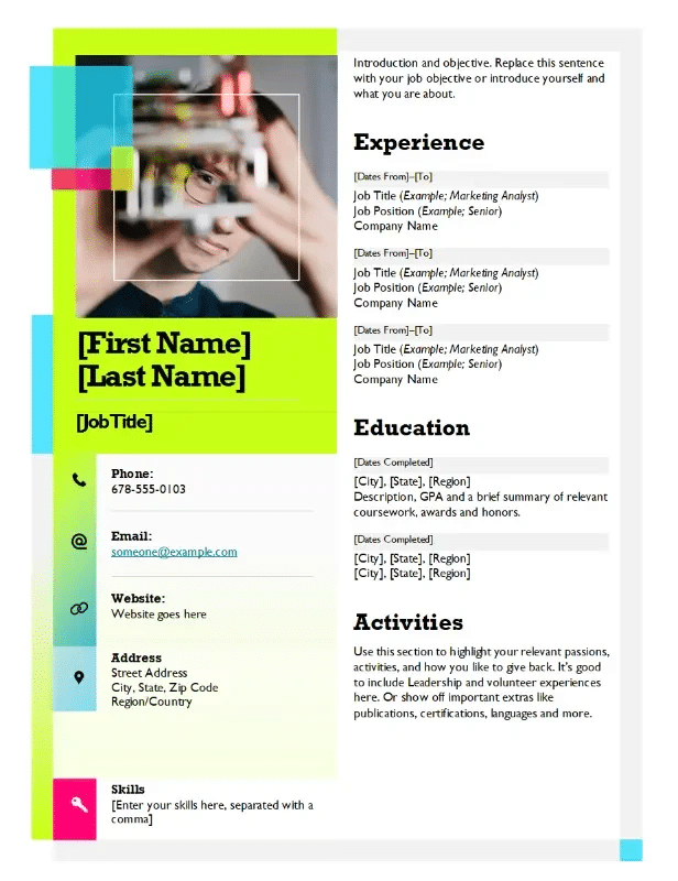 59 Competitive & Free Resume Templates for Microsoft Word