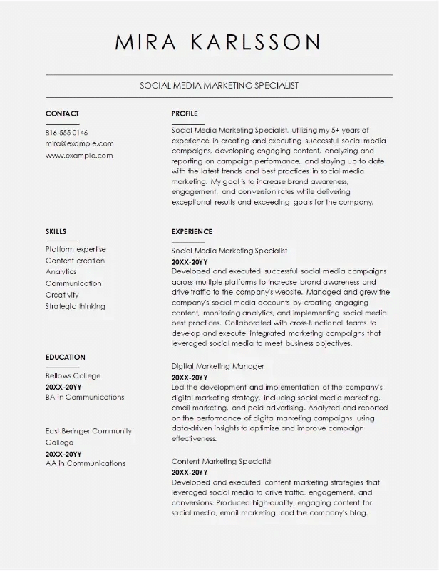 59 Competitive & Free Resume Templates for Microsoft Word