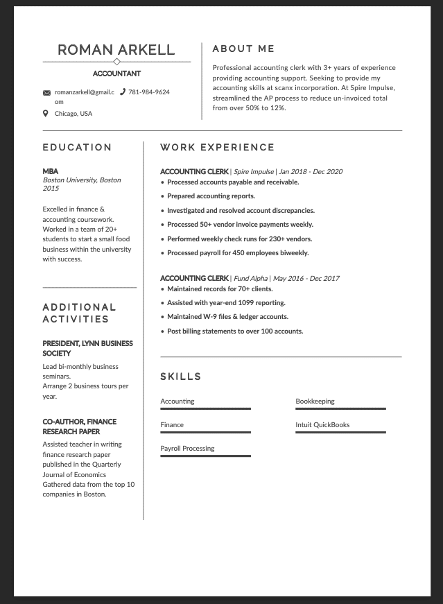 Untapped Two-Column Resumes: 13 Example Templates
