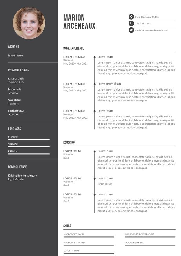 Creating an Effective CV Template for a Visual Manager Role
