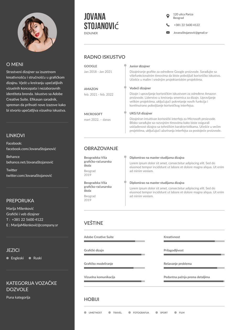 Creating and Writing a CV in Serbian: A Comprehensive Guide