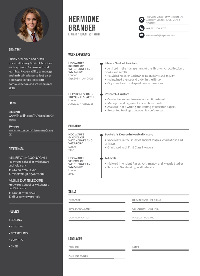 Creating a Winning CV Template for Library Student Assistants