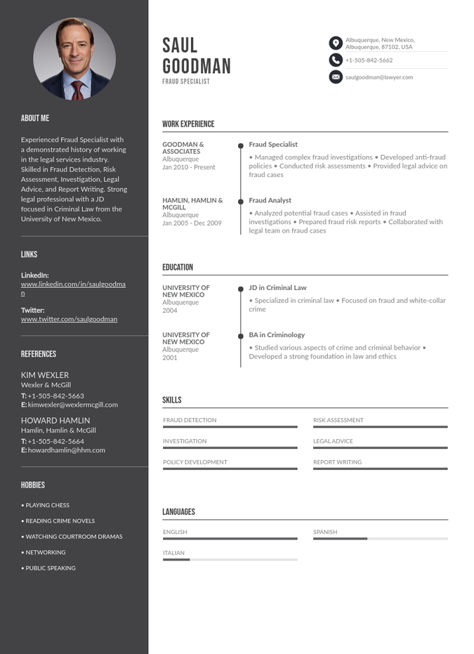 Fraud Specialist Resume Samples: Free Best Guide & Tips for 2024