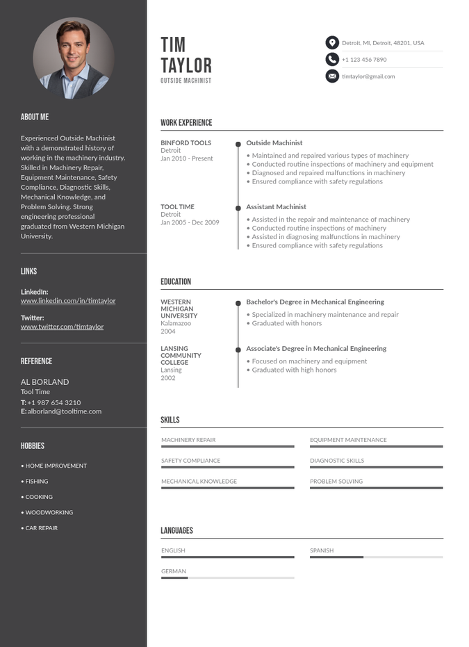 Creating a Powerful CV for an Outside Machinist: A Comprehensive Guide