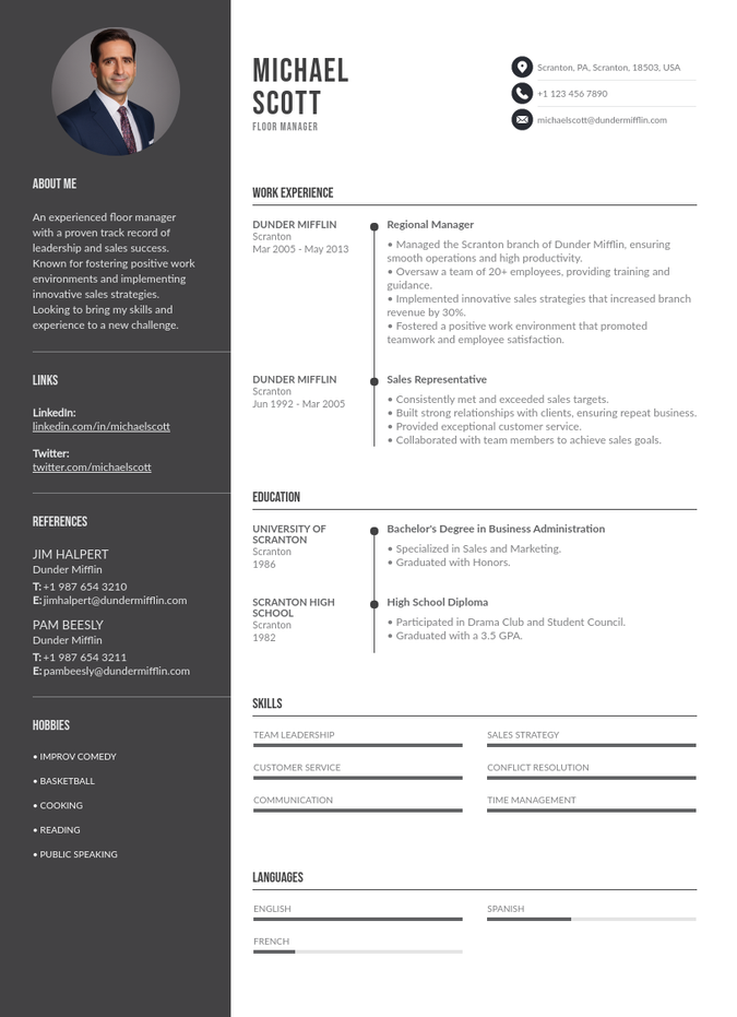 Creating a Winning CV Template for a Floor Manager Position