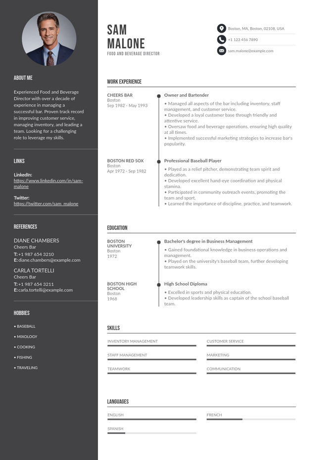 Creating a Winning CV for a Food and Beverage Director Role: A ...