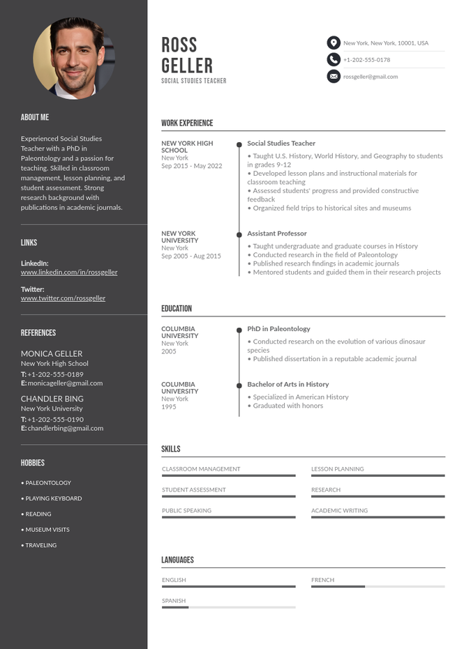 Creating a Standout CV for a Social Studies Teacher: A Comprehensive Guide