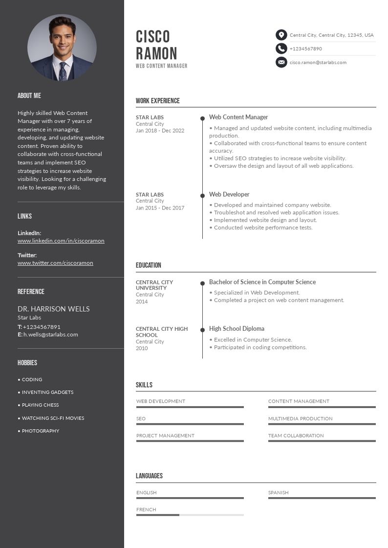 Creating a Compelling CV Template for a Replenishment Manager Role