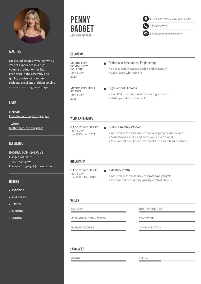 Creating an Effective CV for Entry-Level Assembly Worker Positions: A Guide