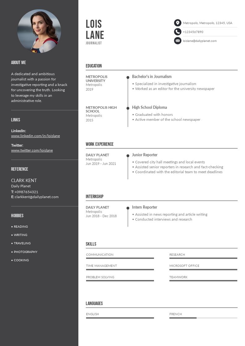 Creating an Effective CV for an Entry-Level Executive Administrative ...