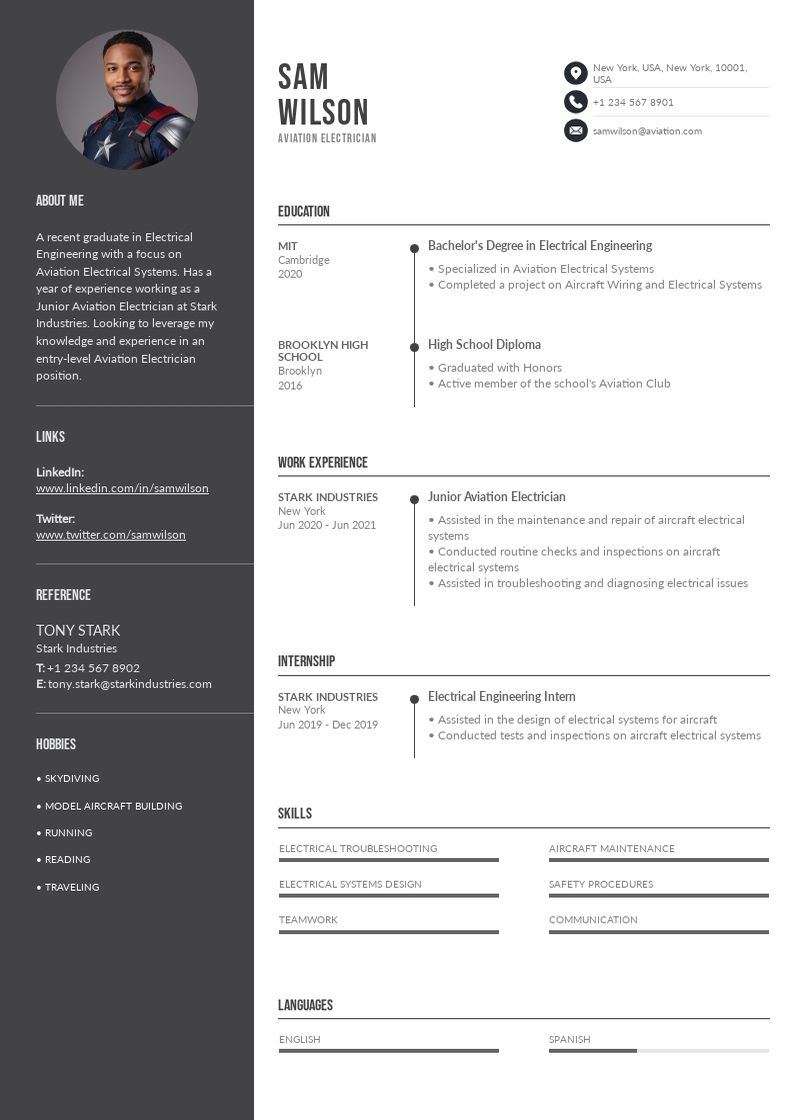 Entry-Level Aviation Electrician Resume Examples: Your Guide to Stand ...