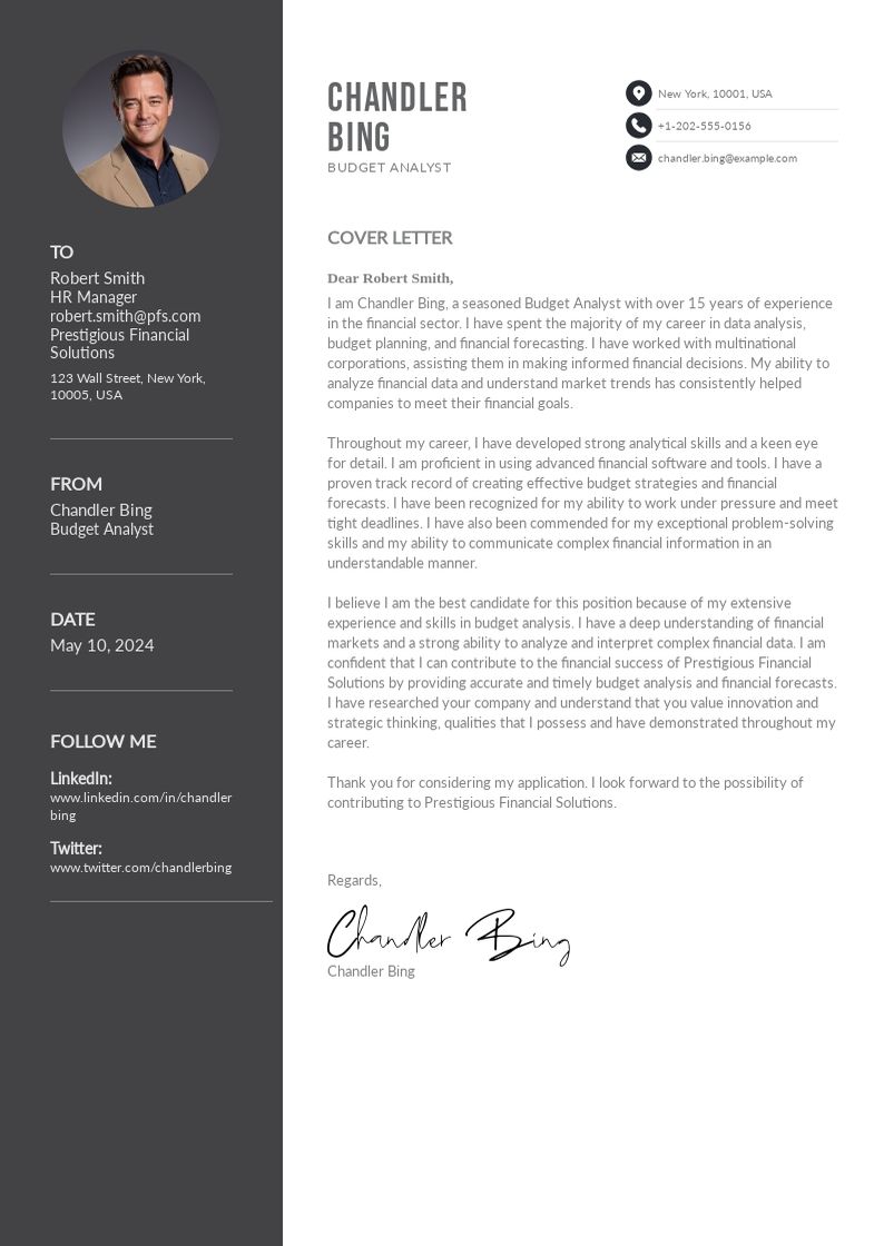 Creating Winning Cover Letters: Templates and Tips for Budget Analysts