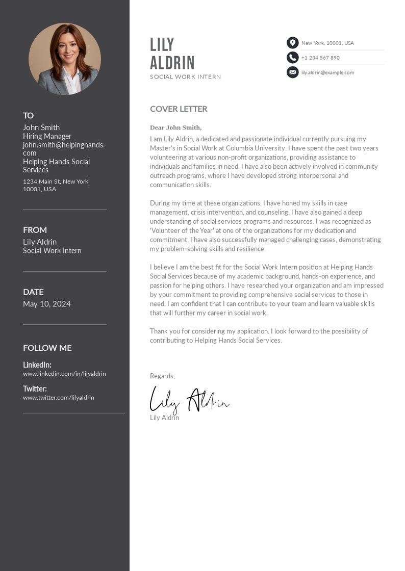 Social Work Intern: Guide and Cover Letter Templates for Success