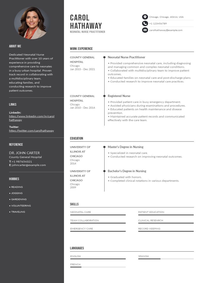Neonatal Nurse Practitioner Resume Examples: Best Free Guide for 2024