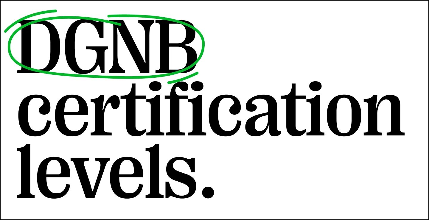DGNB certification for buildings: Sustainable construction.
