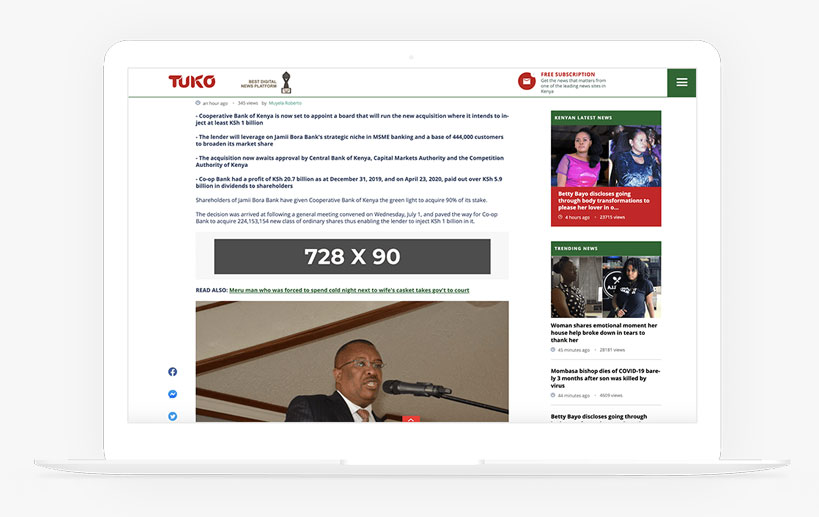 Desktop/Mobile Banners