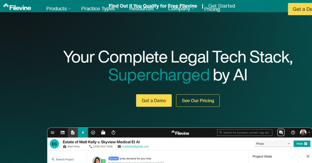 Filevine mobile app case study