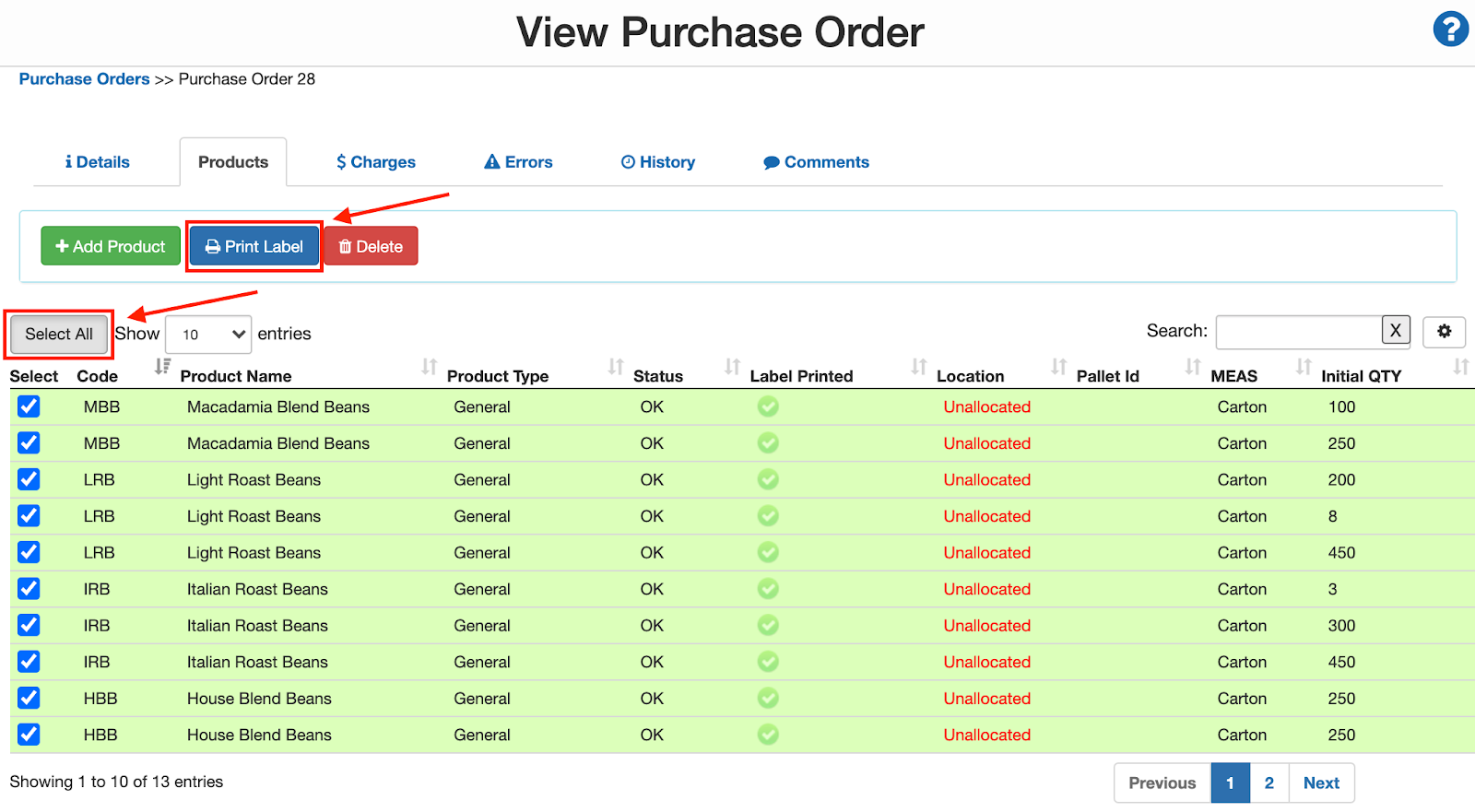 Product Update - Select All Function