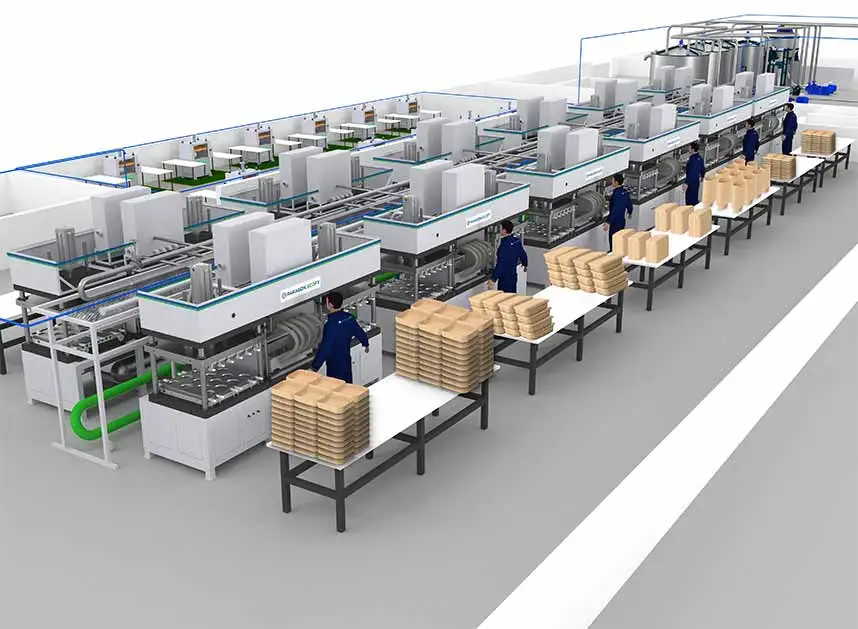 Molded Fiber Tableware Manufacturing Machinery